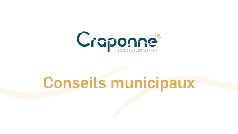 Conseils municipaux - Ville de Craponne